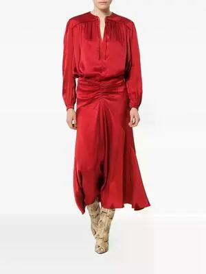 Isabel Marant Étoile Laraya Fluid Silk Satin Blouse