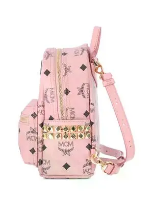 Mcm Monogram Stud-embellished Backpack