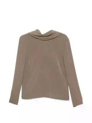 RAME Cowl-neck Backless Blouse - Brown