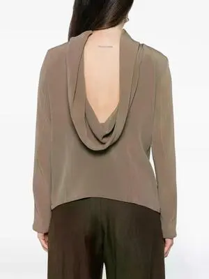 RAME Cowl-neck Backless Blouse