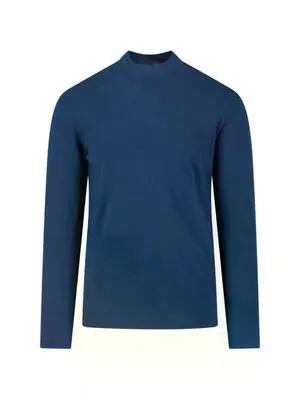 JIL SANDER Long-sleeve Mock-neck T-shirt - Blue