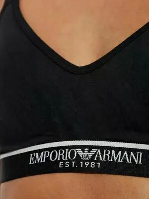 Emporio Armani Logo-underband Cross-back Bra