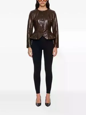 Magda Butrym Peplum-hem Leather Jacket
