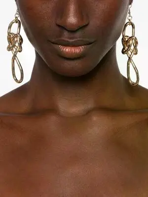 Erika Cavallini Knot-detail Drop Earrings