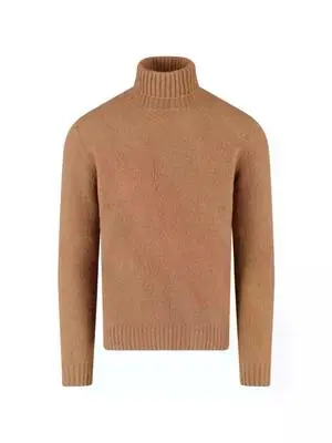 DRUMOHR Roll-neck Wool Sweater - Brown