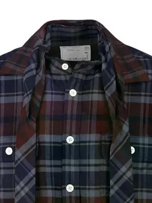 Sacai Check Scarf-detail Shirt