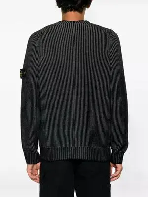 Stone Island Ribbed-knit Logo-patch Sweater