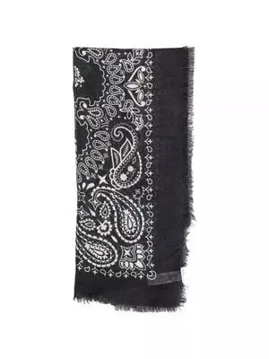 MC2 SAINT BARTH Paisley-print Frayed Scarf