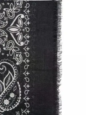 MC2 SAINT BARTH Paisley-print Frayed Scarf
