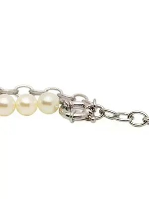 N°21 Beaded Faux-pearl Necklace - Silver