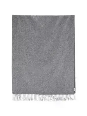 Max Mara Fringed Cashmere Scarf - Grey