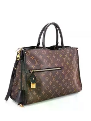 LOUIS VUITTON Popincourt Nm Handbag Monogram Canvas With Leather Mm Satchel - Black