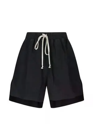 Rick Owens Drawstring Leather Shorts - Black