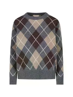 &daughter Ava Argyle Wool Sweater - Grey
