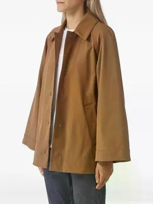 Max Mara Pepli Wide-sleeve Press-stud Coat