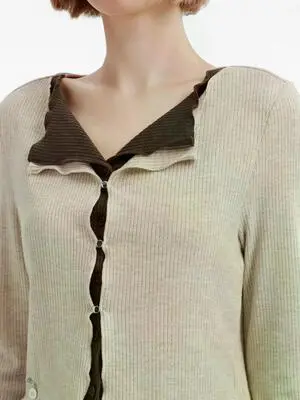 MUSIUM DIV. Layered-effect Ribbed Cardigan