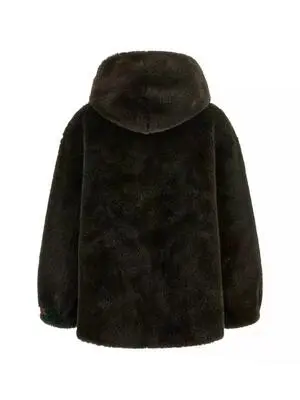 LOU ANDREA Faux-fur Hooded Jacket - Green