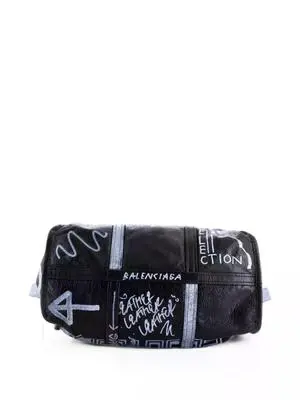 Balenciaga Bazar Graffiti Leather Medium Tote Bag