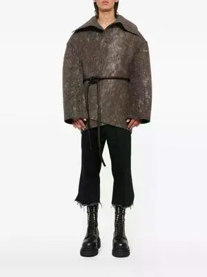 Rick Owens Dracucollar Felted Jacket - Brown