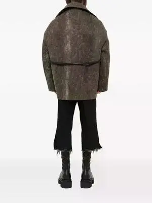 Rick Owens Dracucollar Felted Jacket - Brown
