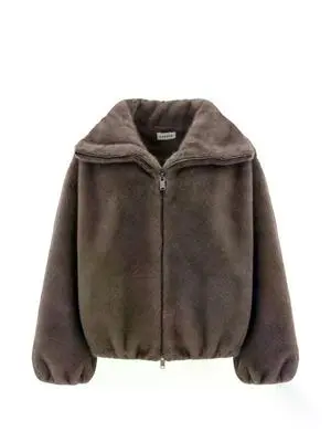P.a.r.o.s.h Faux-fur Zip-up Jacket - Brown