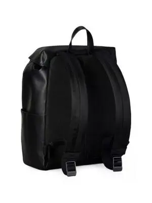 Calvin Klein Emblem Buckle-fastening Drawstring Backpack - Black