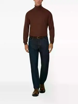 Boggi Milano Turtleneck Jumper In Extrafine Merino Wool