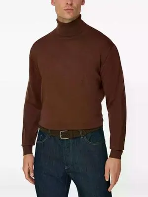 Boggi Milano Turtleneck Jumper In Extrafine Merino Wool