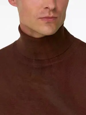 Boggi Milano Turtleneck Jumper In Extrafine Merino Wool