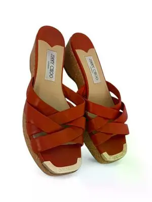 JIMMY CHOO Maribou 50 Platform Wedge Sandals