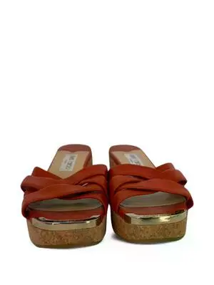 JIMMY CHOO Maribou 50 Platform Wedge Sandals