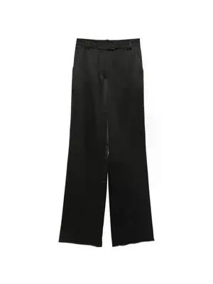 Barbara Bui Satin-finish Silk Trousers - Black