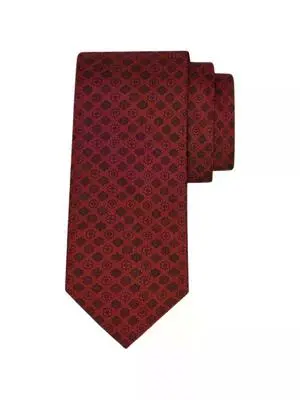FERRAGAMO Micro-pattern Silk Tie