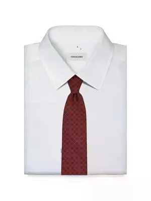 FERRAGAMO Micro-pattern Silk Tie