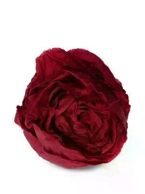 MARIA CALDERARA Floral-motif Frayed-edge Brooch - Silver