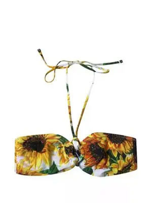 Dolce & Gabbana Sunflower-print Bikini Top