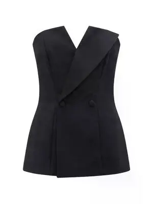 P.A.R.O.S.H Strapless Double-breasted Top