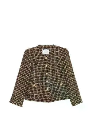 ANDIATA Frayed-edge Tweed Jacket