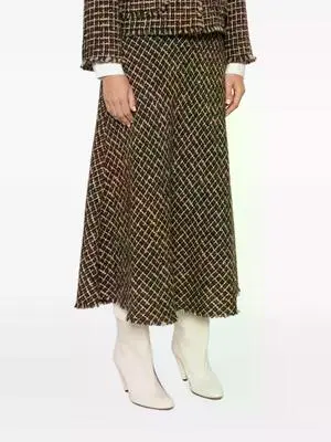 ANDIATA Frayed-edge Tweed Jacket