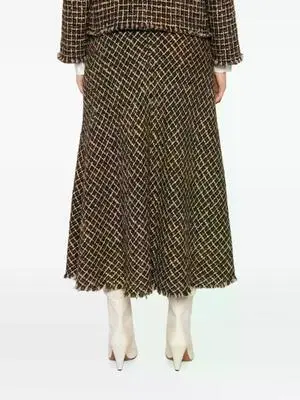 ANDIATA Frayed-edge Tweed Jacket