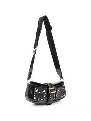 LANCEL Multipocket Studded Leather Shoulder Bag - Black