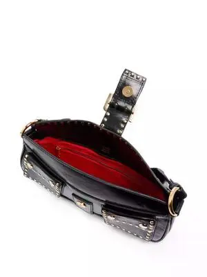 LANCEL Multipocket Studded Leather Shoulder Bag