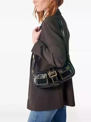 LANCEL Multipocket Studded Leather Shoulder Bag