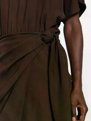 RAME Draped Mock-neck Midi Dress