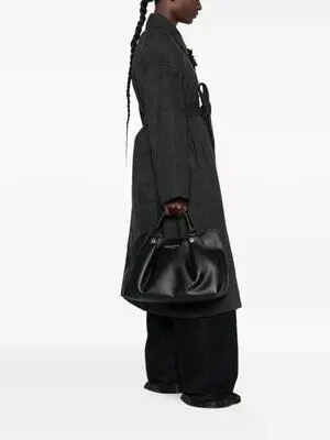 ERMANNO FIRENZE Logo-plaque Grained-leather Tote Bag