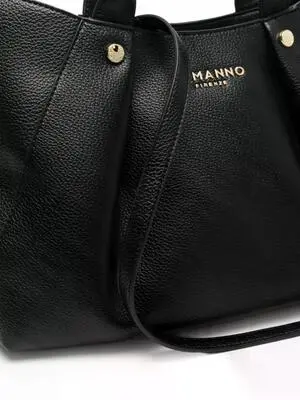 ERMANNO FIRENZE Logo-plaque Grained-leather Tote Bag - Black