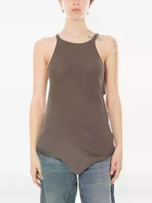 Rick Owens Racer-back Curved-hem Tank Top
