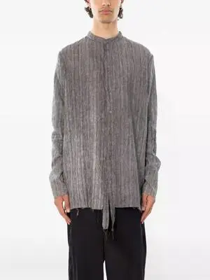 DAUB Frayed Band-collar Shirt