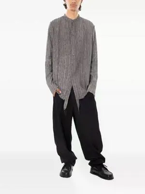 DAUB Frayed Band-collar Shirt