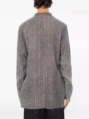 DAUB Frayed Band-collar Shirt